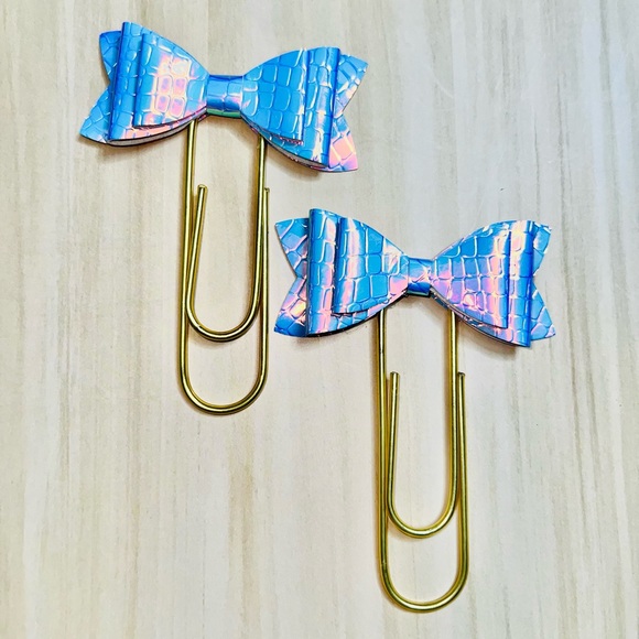 Hand Crafted | Office | Happy Planner Bow Paper Clips Jumbo Size 2 Pcs ...